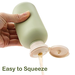 Cosywell Squeeze Bottles with Flip Cap 6.8oz Plastic Refillable Travel Containers for Toiletries Shampoo and Conditioner Bottles 2 Pack