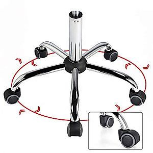 Yaheetech Height Adjustable Rolling Swivel Salon Stool Chair Hydraulic Ergonomic with Backrest Wheels for Tattoo Massage Facial Spa Manicure Dentist Clinic,Black