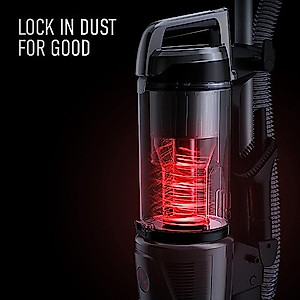 Hoover WindTunnel Tangle Guard Bagless Upright Vacuum Cleaner Machine, for Carpet and Hard Floor, Strong Suction with Anti-Hair Wrap, HEPA Media Filtration, Lightweight, UH77100V, Gray