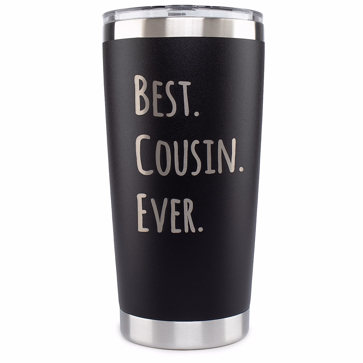 JENVIO Cousin Gifts | Best Cousin Ever | Stainless Steel Tumbler with Two Lids Straws and Gift Box | Unique Favorite Mug for Women Men | Female Birthday Valentine's Day