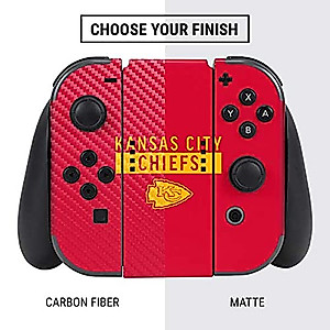 Skinit Decal Gaming Skin Compatible with Nintendo Switch Bundle - Officially Licensed NFL Kansas City Chiefs Red Performance Series Design