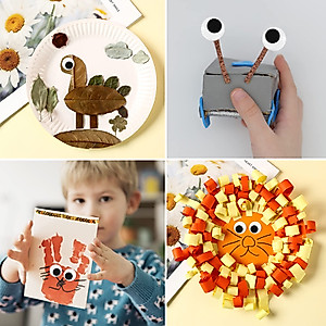 200 pcs Wiggle Eyes, lyfLux 1.2 inch Self Adhesive Black and White Movable Eyes, Used for DIY, Car, Refrigerator, Party Decoration