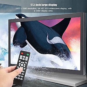 Bewinner 17.3 Inch 1080P Portable Monitor for PC CCTV Camera, Metal Shell Display Screen with HDMI/VGA/AV/BNC/USB Input Port, 1920×1080P Multifunctional Wall Mount Display for Surveillance