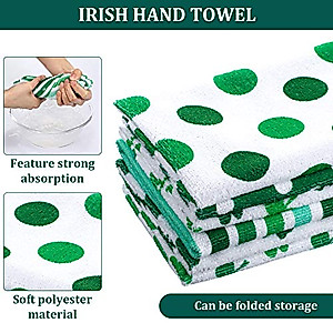 6 Pieces St. Patrick's Day Hand Towels Irish Shamrock Kitchen Towels Bath Towels Dish Towels Bathroom Towel 6 Pattern for St Patrick's Day Decoration Home Decor