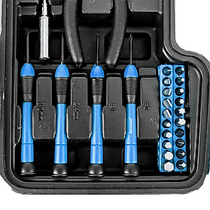 JTSQ 39pcs Portable Blue Tool Set Durable Mechanics Household Tools Kit With Case Box Tool box Tool set Tool kit Multi tool Tool organizer Tool box organizer Hand tools Tool storage Home improve
