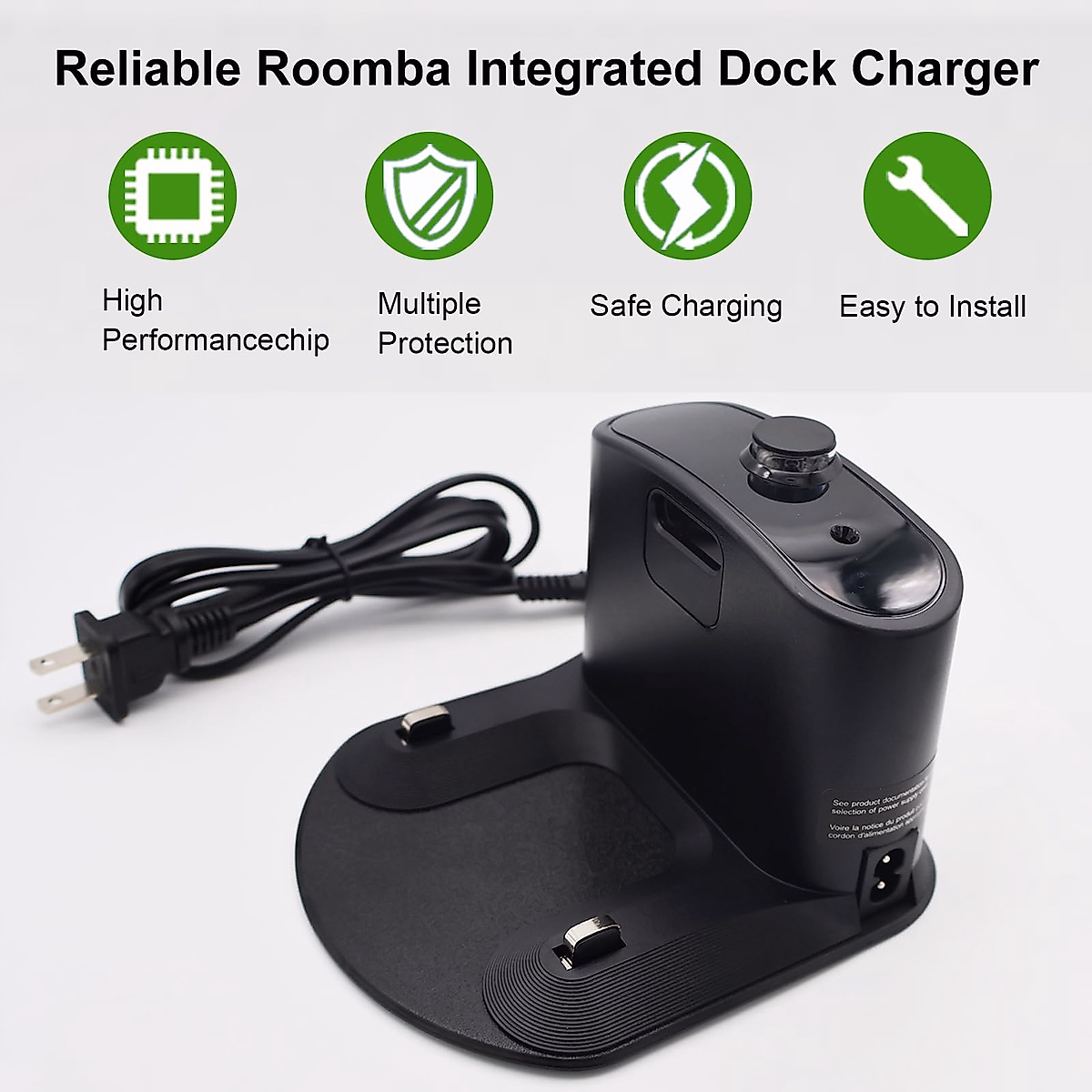 Roomba Charging Base, Roomba Charger Dock, Replacement Roomba Docking Station for irobot Roomba e5 e6 i8 i7 i6 i4 i3 i1 500 600 700 800 900 Series -Charger ADF-N1 17170 17064 4452369