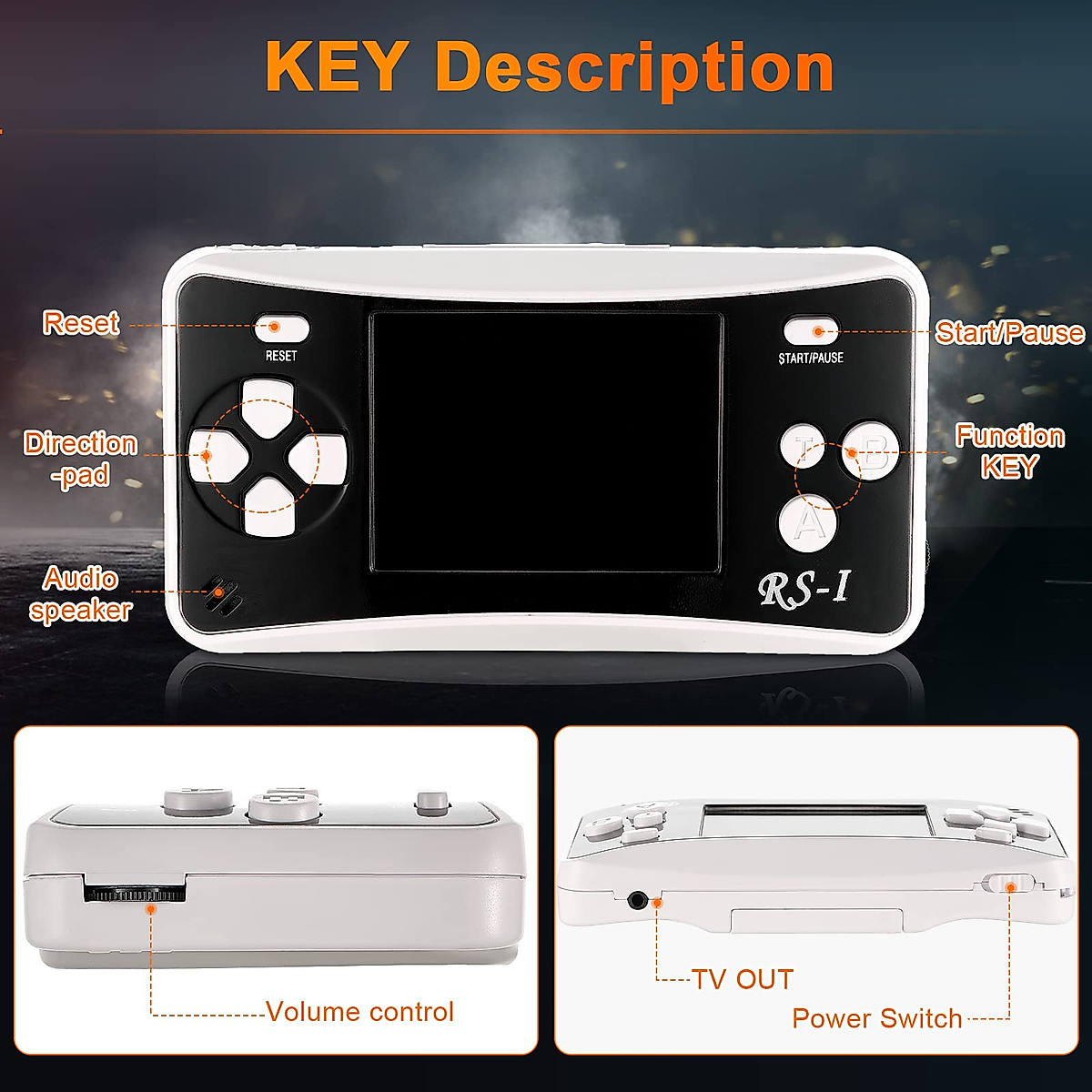 Handheld Game Console 152 Classic Retro Game Player 2.5 Inch LCD Screen Portable Video Game Console Birthday Gift for Adult, Black [video game]
