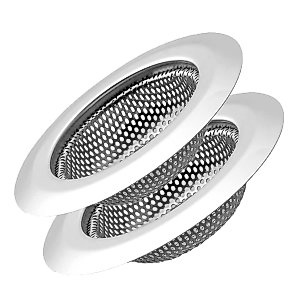 Kitchen Sink Strainer for Kitchen Sinks with 2pcs Kitchen Sink Strainer Trash Bag,Homty Sink Drain Strainer Stainless Steel 2 Pack for Kitchen Sink Drain Sink Stopper Drain Stopper, 4.5" Diameter