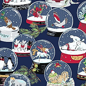 Vera Bradley Women's Cotton Small Vera Tote Bag, Snow Globes - Recycled Cotton, One Size