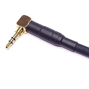 CNCESS CESS-067 Short 3.5mm Audio Shielded Patch Cable for Stacking DAP and Amplifier, Right-Angle 3-Inch