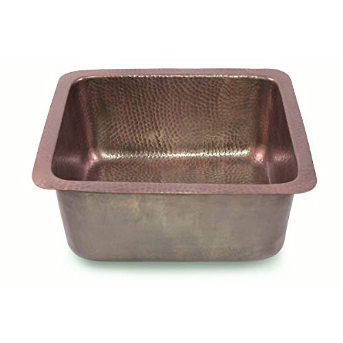Monarch Abode 17090 Pure Copper Hand Hammered Highball Single Bowl Kitchen Sink (17 inches)