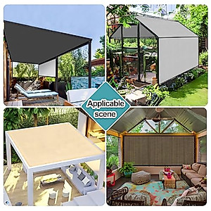 Shade&Beyond 90% Shade Cloth with Grommets, 8ft x 10ft Mesh Tarp Sun Screens for Patio, Greenhouse, Pergola, Backyard, Pet House, and Plants, Monca