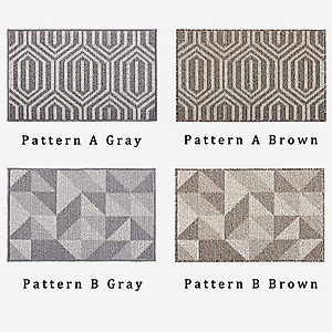 CHICHIC Brown Indoors Doormat 20 x 31.5 Inch Welcome Mat Front Back Indoors Door Mats for Home Entrance EntryWay Entry Rugs Machines Washable Rugs Inside Non Slip Outdoors