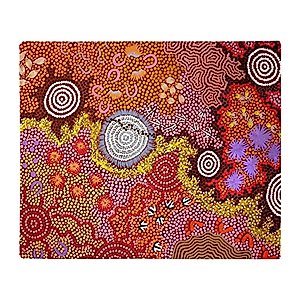 CafePress Australian Aboriginal Art Throw Blanket Super Soft Fleece Plush Throw Blanket, 60"x50"