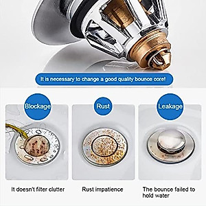 MnPalettey Flixs Filter Sink Stopper - Holuvo Sink Stopper, Universal Pop Up Bathroom Sink Stopper for Kitchen, Tub, Basin (Silver)