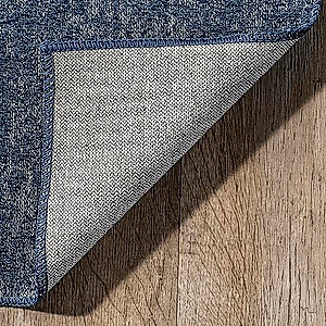 nuLOOM Elspeth Casual Faded Machine Washable Area Rug, 4x6, Navy