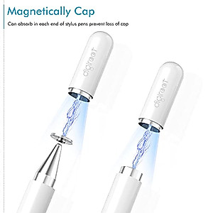 Stylus for iPad, Digiroot Stylist Pen with Magnetism Cover Cap, Stylus Pen for Touch Screens/Apple/iPhone/iPad/Mini/Air/Android/Surface/Tablet/Laptop - (White)