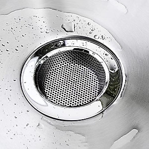 2pcs Kitchen Sink Strainer Stainless Steel,4.5" Sink Strainers for Kitchen Sink,Food Catcher for Most Sink Drains Kitchen Sink Basket Strainer Steel Sink Filter (Upgrade)