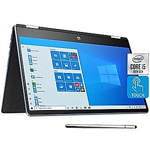 HP Pavilion 14" FHD IPS Touch Screen Student and Family Laptop, Intel Core i5-1035G1, WiFi 6, Google Classroom, 16GB DDR4 RAM, 256GB SSD, Bundle with Stylus Pen, Windows 10, Cloud Blue