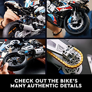 LEGO Technic BMW M 1000 RR 42130 Motorcycle Model Kit for Adults, Build and Display Motorcycle Set with Authentic Features, Motorcycle Gift Idea