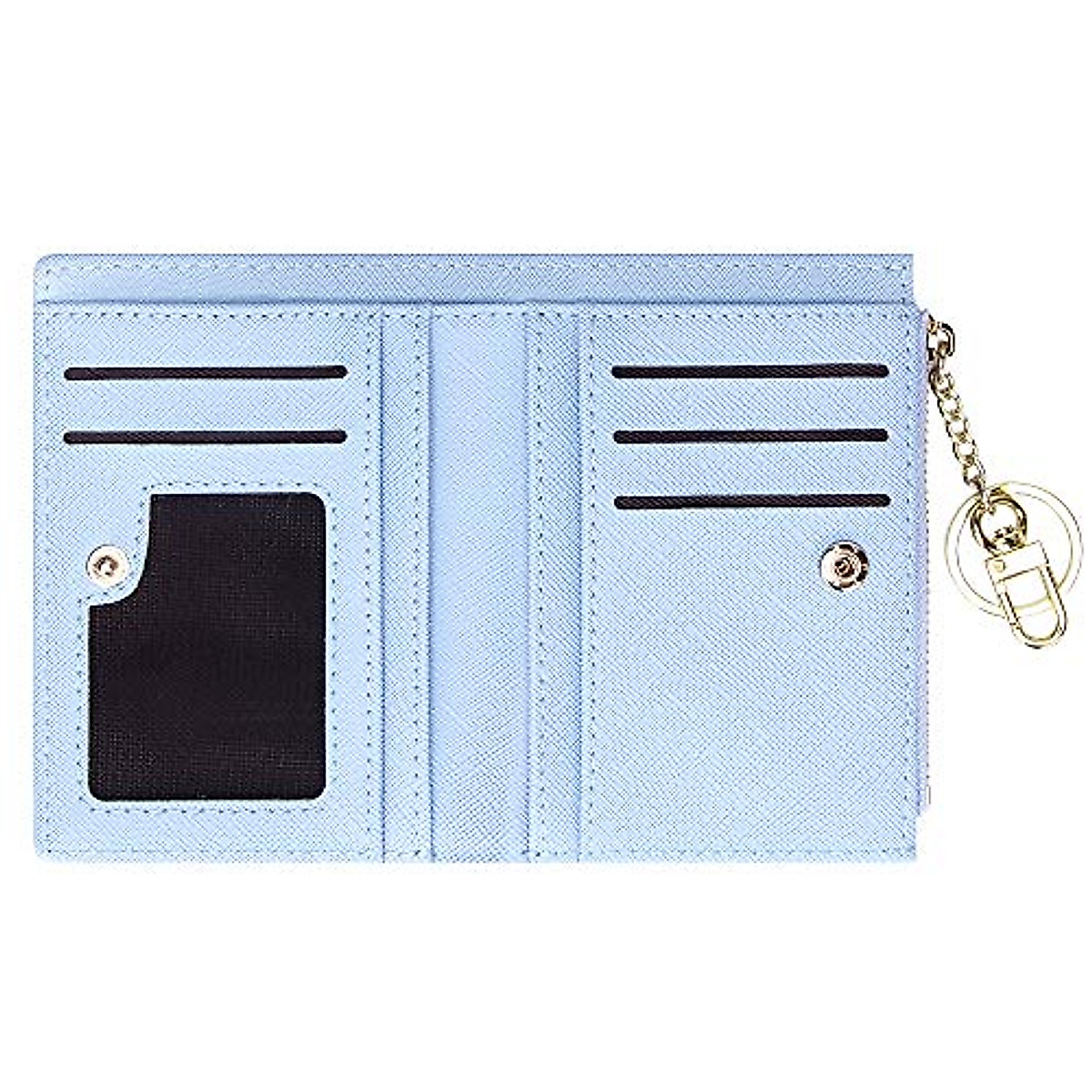 FEITH&FELLY Small Bifold Wallet for Women Zipper Coin Purse Credit Card Holder