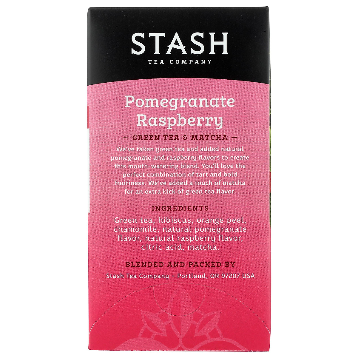 Stash Tea, Tea Pom Raspberry Matcha, 18 Count