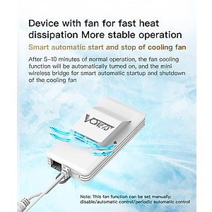 Vonets WiFi Extender 2023 Release AC1200 2.4GHz/5GHz Dual Band WiFi Bridge/WiFi to Ethernet/Broader Coverage Than Ever with 1 RJ45 (10/100Mbps) USB/DC Powered for DVR/IP Camera/WiFi Repeater with Fan