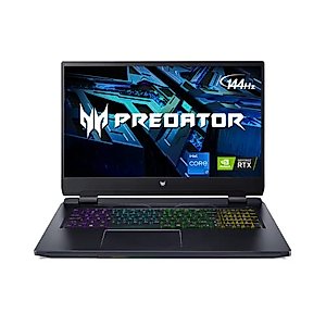 Acer Predator Helios 300 Gaming Laptop | 12th Gen Intel i7-12700H | GeForce RTX 3060 GPU | 17.3" Full HD 144Hz 3ms IPS Display | 16GB DDR5 | 512GB Gen 4 SSD | Killer Wi-Fi 6E | PH317-56-70XJ