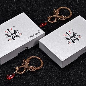 PUNKYOUTH 1 Pair 8g Ear Weights Dangle Hangers Plugs Dragon Ruby Ear Tunnels Hoop Expander Stretchers Sweet Cool Body Piercing Jewelry 3mm