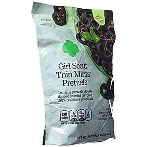 Girl Scout Thin Mints Pretzels 100% Real Dark Chocolate, 26 Oz