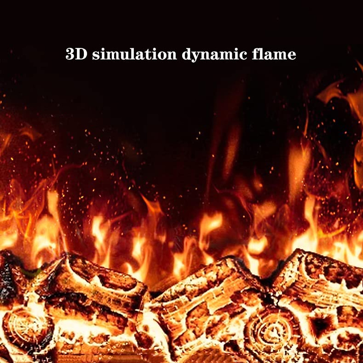 Fireplace Grate Electric Fireplace, Recessed Electric Fireplace with Realistic Fire Effects, Decorative Electric Fireplace, Touch Control Panel, Remote Control, Black Fireplaces for Living Room ( Colo