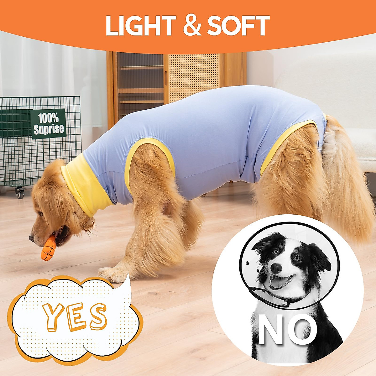 Avont Dog Surgery Recovery Suit, Post-Spay/Neuter Onesie for Female/Male Puppies, Breathable Bodysuit Surgical Shirt E-Collar & Cone Alternative, Anti-Licking Protection for Wounds -Pink (XL)