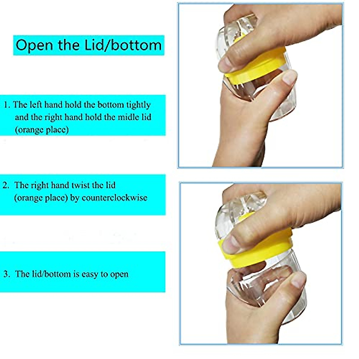 lemon squeezer,Juicer Squeezer,Orange ABS Non-slip lime Squeezer with Strainer and Built-in Measuring Cup