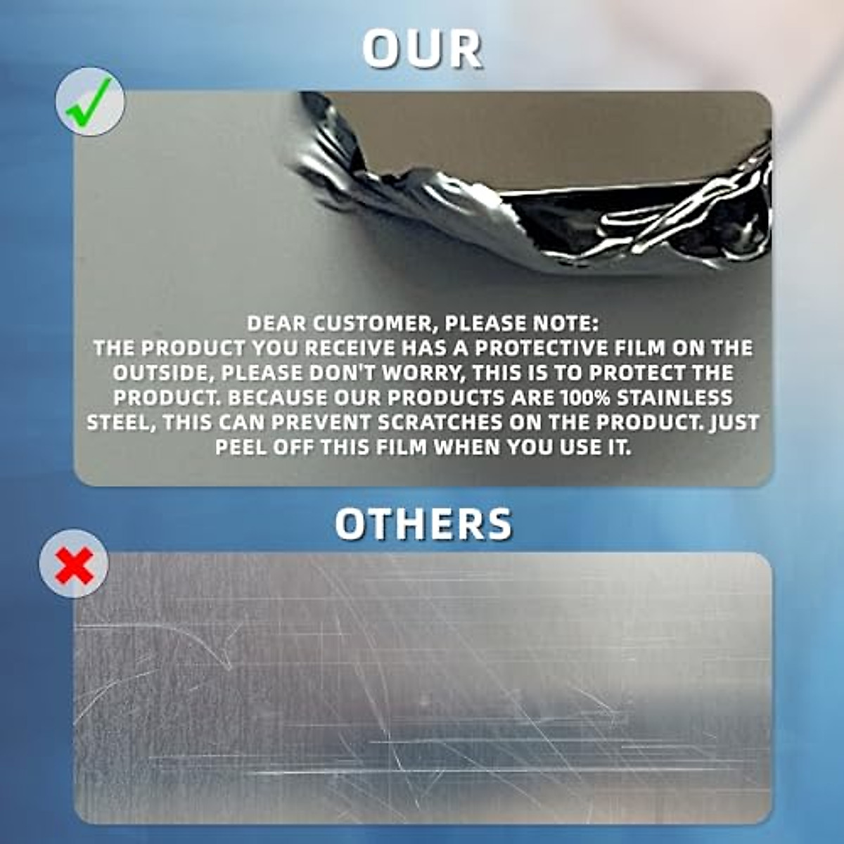 INSONG 54" Commercial Freezer, 49 cu.ft with 2 Solid Door Stainless Steel Reach-in Freezer for Restaurant, Bar, Shop, Residential