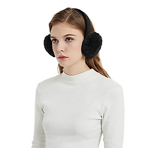 Aurya Classic Unisex Ear Warmer/Earmuffs-Winter Warm Ear Muff Outdoor Foldable Ear Warmers for Men&Women(Black)