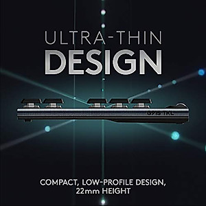 Logitech G915 TKL Tenkeyless Lightspeed Wireless RGB Mechanical Gaming Keyboard, Low Profile Switch Options, Lightsync RGB, Advanced Wireless and Bluetooth Support - Tactile,Black