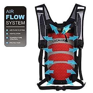 LOCALLION Cycling Backpack, Small Hiking Backpack, Waterproof Bike Biking Backpacks - Lightweight for Skiing Running 18/25L