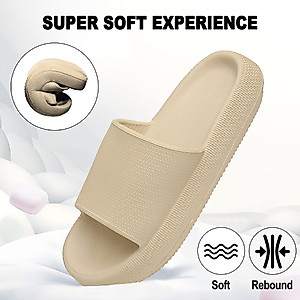 Geweo Cloud Slippers for Women Men Pillow Slippers Thicken Sole Cloud Cushion Slides Super Comfy Soft Foam Slides Non Slip Shower House Slides Pink Cloud Sandals Unisex 6.5-7.5Women/5.5-6.5Men