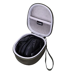 LTGEM Case for Walker's Razor Slim Ear Muffs - Hard Storage Travel Protective Carrying Bag (Green)