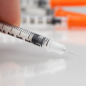 20 Pack 1ml 1cc Plastic Measuring Cylinder with 30Ga 0.5 Inches, Individually Sealed Packaged