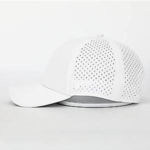 ANKOR Ultra Performance Water-Resistant UPF 50 Baseball Hat | Golf | Boat | Beach | Lake | Workout | Everyday | Men and Women (White)