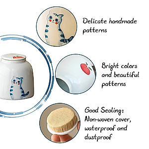 Pet Urn for Cat Ashes, Ceramic Cats Urns, Pet Urn with Beautiful Patterns