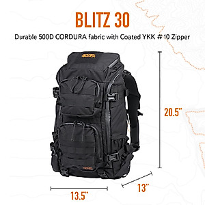 Mystery Ranch Blitz 30 L/XL Backpack - Easy Traveling Use, Black