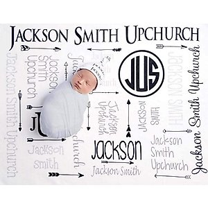 Personalized Blankets for Baby Son with Name, Personalized Name Blanket for Baby, Kids, Girls, boy. Custom Blanket from Baby Name. Great Gift for Birthday, Christmas, Thanksgiving, Newborn Baby