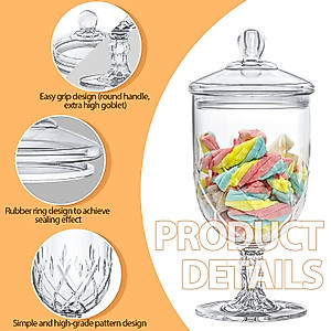 baflovga Candy Jars with Airtight Lids, 71 OZ Acrylic Cookie Jars, Plastic Apothecary Jars, Elegant Storage Canisters for Candy Buffet, Bathroom, Party, Wedding, Break-Resistant, Clear