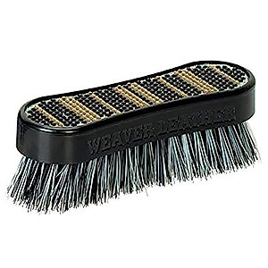 Weaver Leather Livestock Bling Brush, Large, Black/Gold Striped