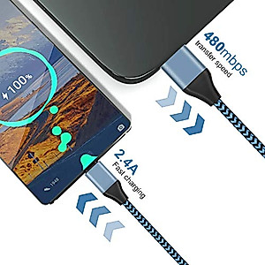 Charger Cable for PS4 Controller 2Pack 15ft Extra Durable Nylon Braided Micro USB Fast Charging Cord Compatible with Playstation 4,Xbox One S/X Controller,Samsung Galaxy S7 S6,J7 J3 Note 5 4 and More