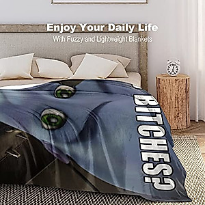 ASDPIHNK Funny Meme Blanket Megamind Soft Plush Throw Blanket Super Fuzzy Warm Lightweight Thermal Fleece Blankets for Couch Bed Sofa All Season 50″x 60″, 50''x60''