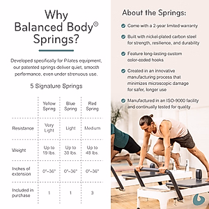 Balanced Body Allegro 2 Pilates Reformer with 14-Inch Leg Kit, Pilates Machine and Exercise Equipment, Workout Equipment for Home Gym or Studio Use, Flexibility and Strength-Training Equipment