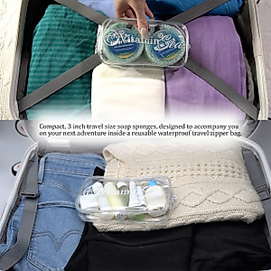 2PCs Bath Sponges for Shower Women - Bath Loofah Sponges for Shower - Body Sponges for Shower with Travel Case - Exfoliating Sponges for Body - Sea Sponges for Bathing - Shower Accessories for Women